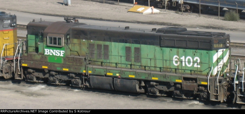 BNSF SD9 at Northtown Mpls MN in 2008.